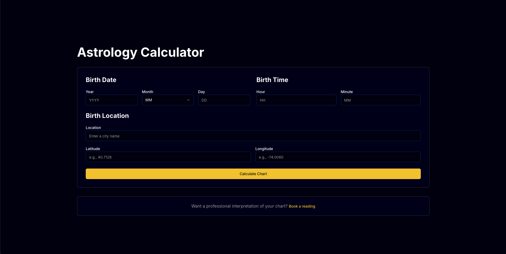 Astrology Map Calculator - Kaabalistic Astrology Map Calculator